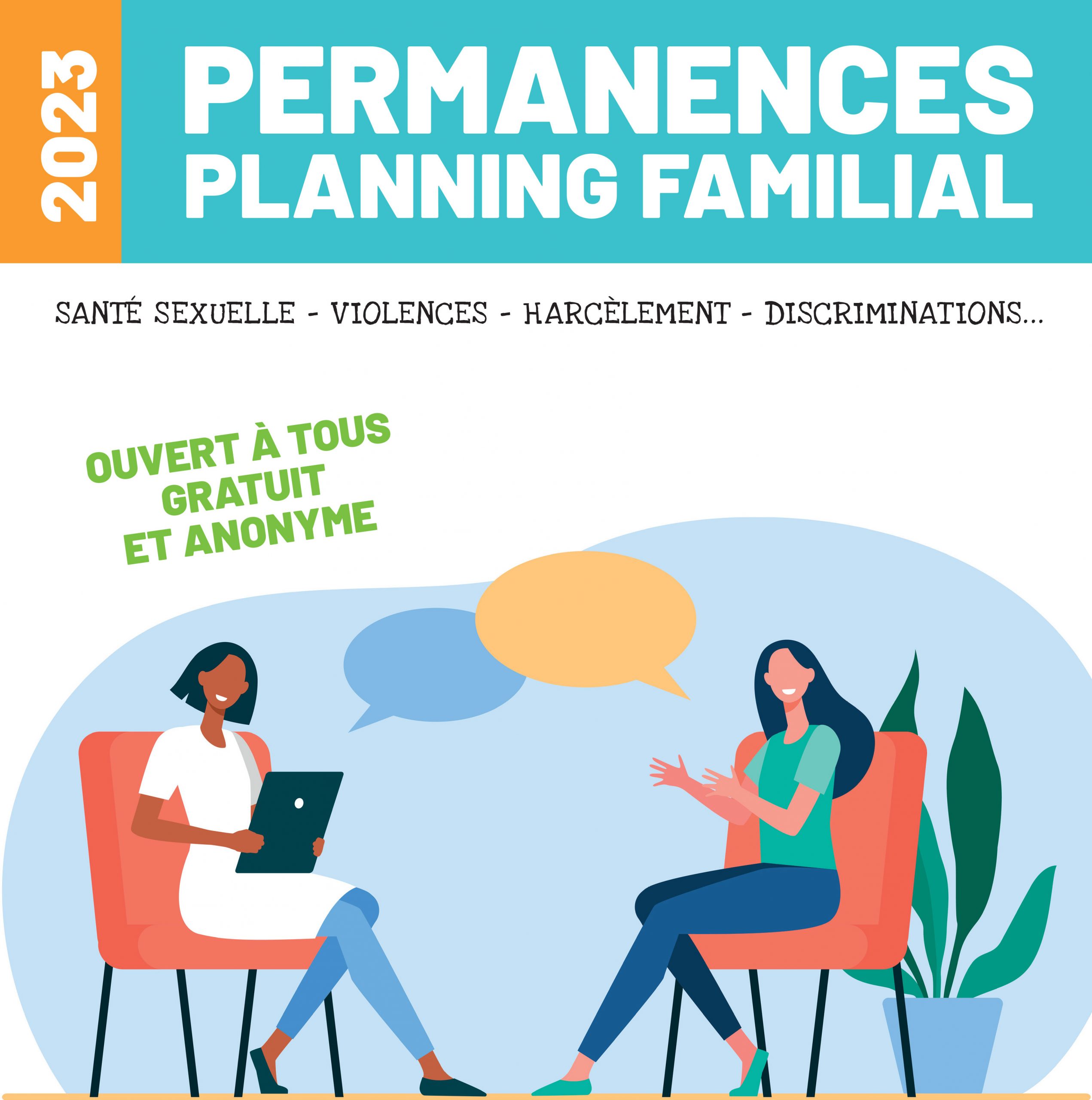 Permanences du Planning Familial Trimestre 2 - Gâtine Racan