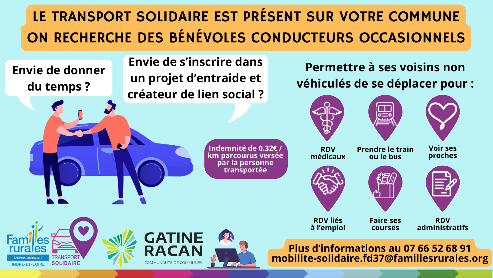 Transport solidaire en Gâtine-Racan - Informations - Gâtine Racan